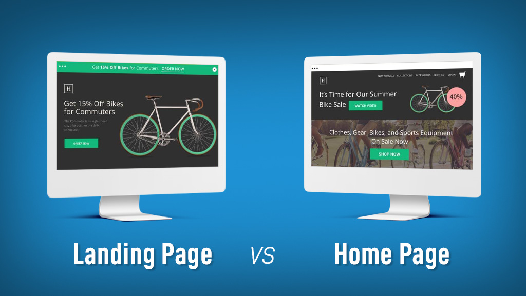 DIFFERENCE BETWEEN LANDING PAGE HOME PAGE Website Designing